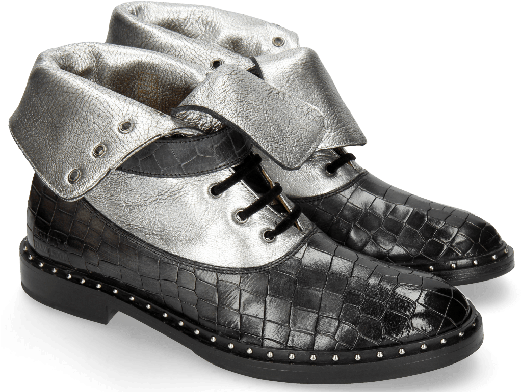 Download Ankle Boots Sally 81 Crock London Fog Nappa Aztek Silver ...