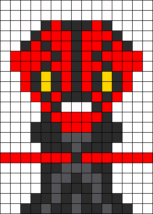 Download Darth Maul Perler Bead Pattern / Bead Sprite - Daredevil ...