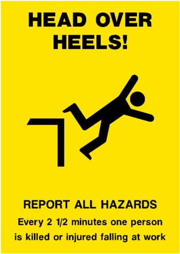 Download Transparent Falling Safety Poster - Slips, Trips, Falls ...