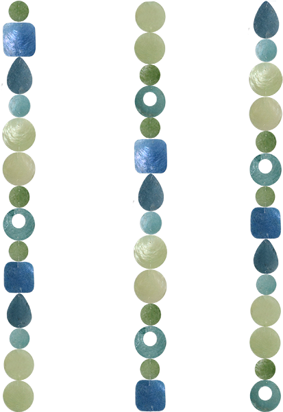 Download Green & Blue Capiz Shell Strand - Bead - Full Size PNG Image ...