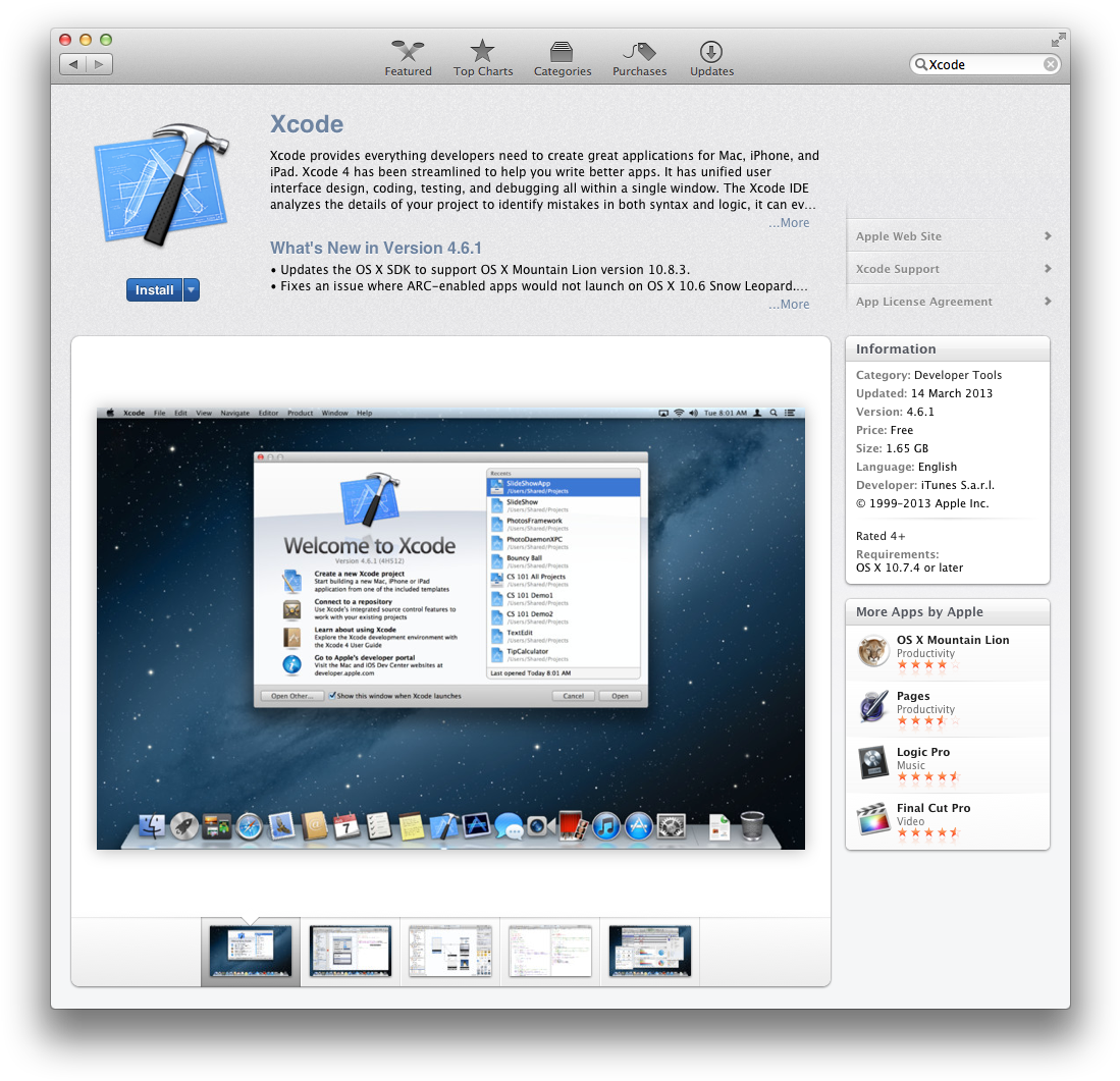 Download The Xcode Page In The Mac App Store - Full Size PNG Image - PNGkit