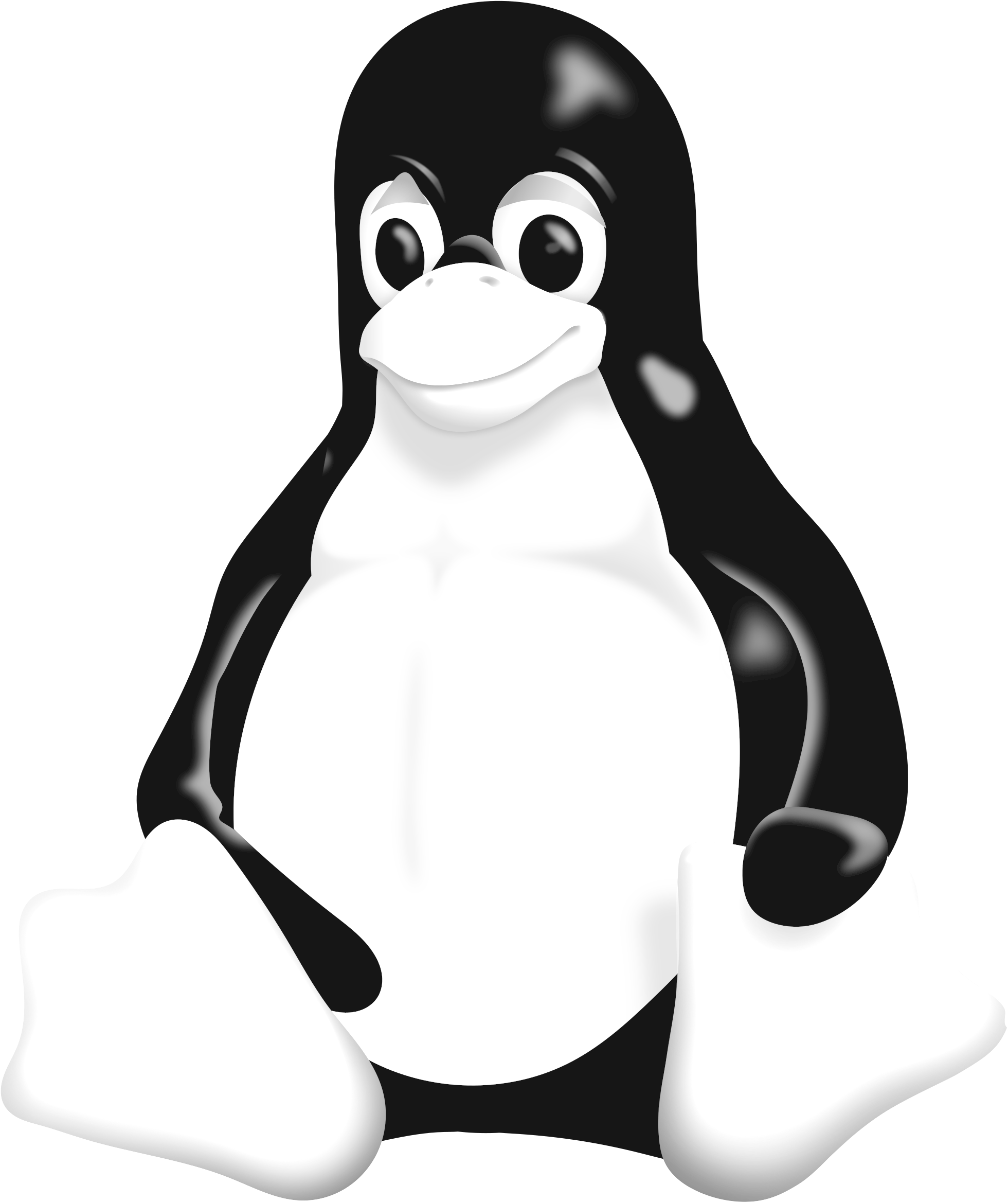 Download Linux Logo Black And White - Full Size PNG Image - PNGkit