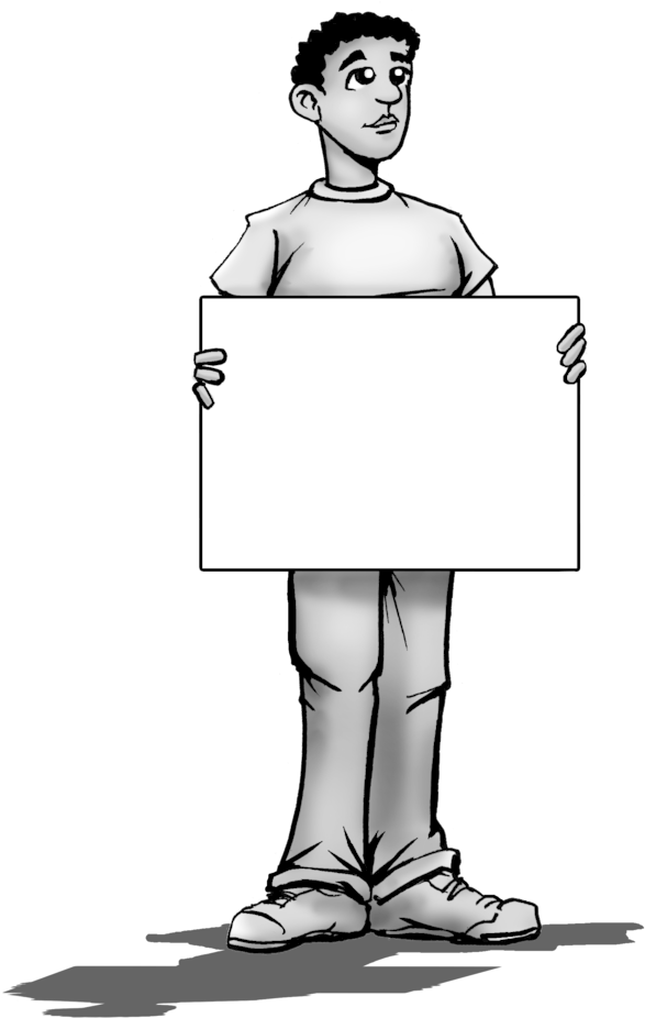 Download Man With Sign Png - Full Size PNG Image - PNGkit