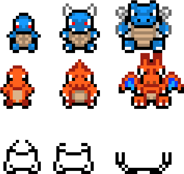 Download Pokemon Gen 1 Starters - Full Size PNG Image - PNGkit