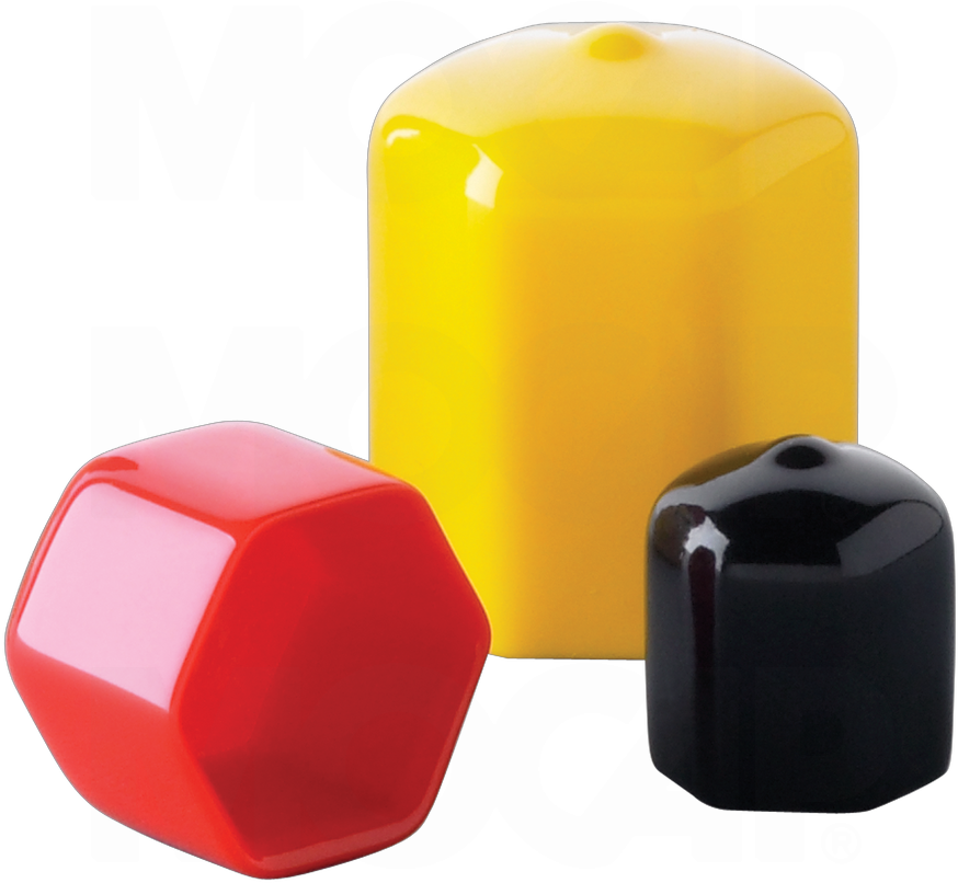 Download Vinyl Plastic Hex Shape Caps For Product Protection - 5 8 Nut ...