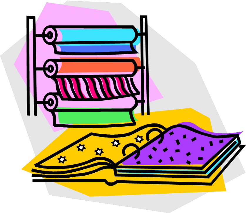 Download Material At A Fabric Store Royalty Free Vector Clip - Fabric ...