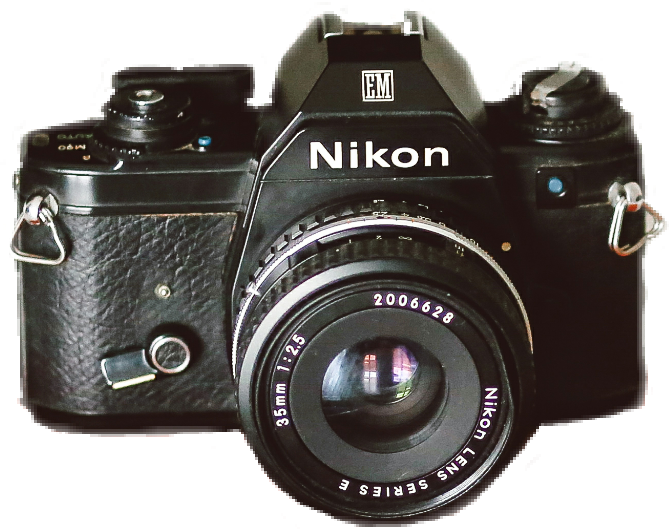 Download Nikon Vintage Camera Sticker Black - Nikon - Full Size PNG ...