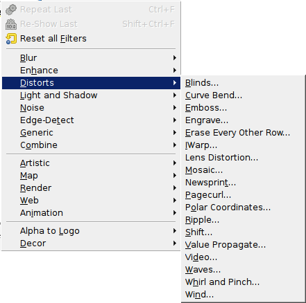 Download Gimp Filter Menu - Full Size PNG Image - PNGkit