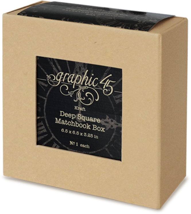 Download Deep Square Matchbook Box Kraft - Box - Full Size PNG Image ...