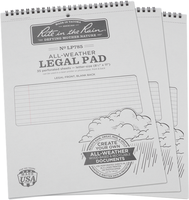 Download Rite In The Rain Lp X All - Rite In The Rain Legal Pad - Full ...