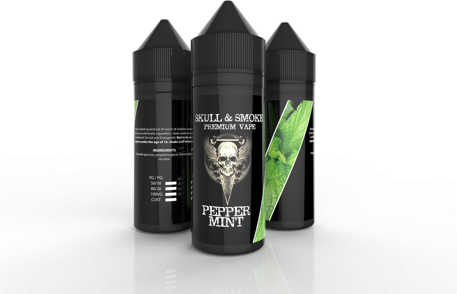 Download Skull&smoke Peppermint E-liquid - Eye Liner - Full Size PNG ...