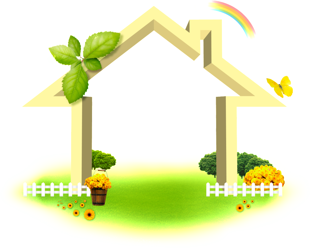 Download Green Fresh Cartoon Paradise Design - Illustration - Full Size ...