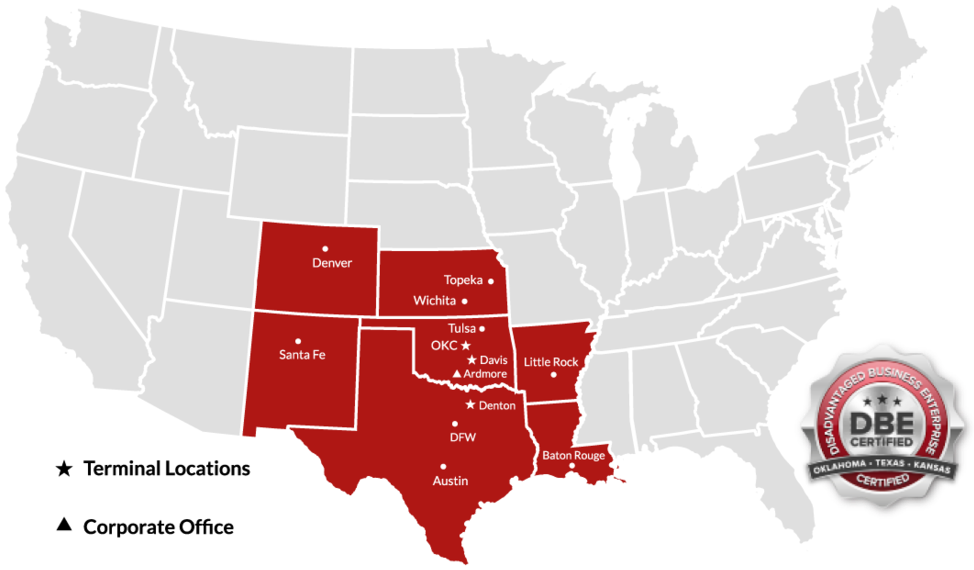 Download A Map Of Brown Transportation's Areas Of Operation - John F ...