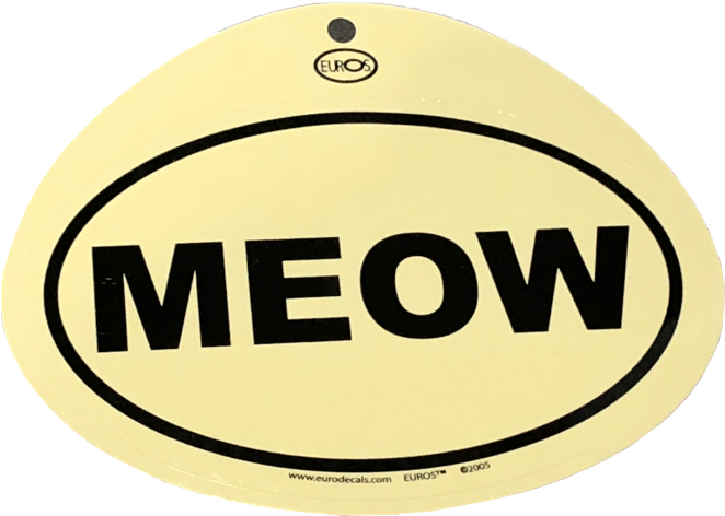 Download Meow Decal - Circle - Full Size PNG Image - PNGkit