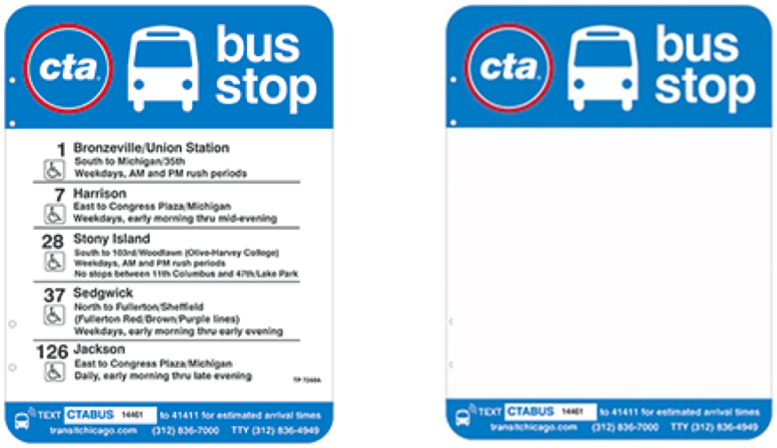 Download Cta Bus Sign Variant Vs Stripped Reference Image (right) - Bus ...