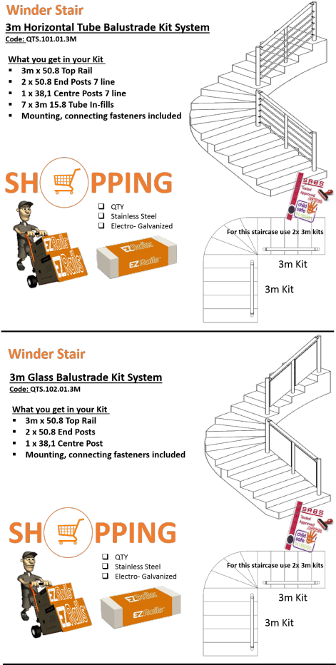 Download Winder Stair Handrail Kit - Diagram - Full Size PNG Image - PNGkit