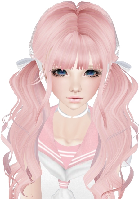 Download Pink Hair Imvu - Full Size PNG Image - PNGkit