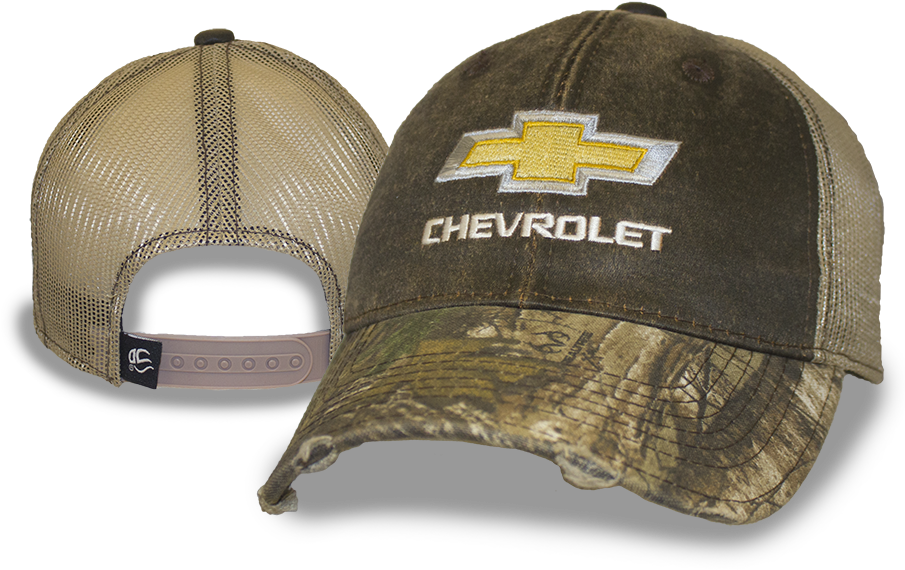 Download Weathered Brown Chevrolet Cap W/ Realtree Camo Visor ...