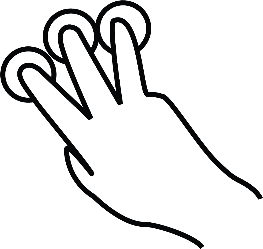 Download 3 Point Tap - Line Art - Full Size PNG Image - PNGkit