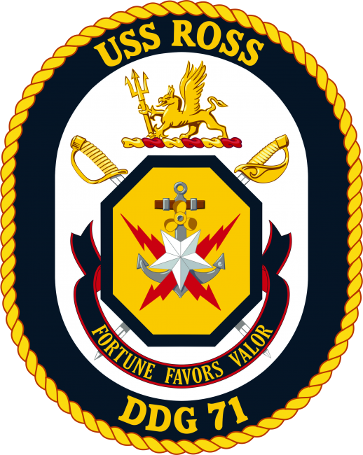 Download Uss Ross Crest - Uss Ross Ddg 71 - Full Size PNG Image - PNGkit
