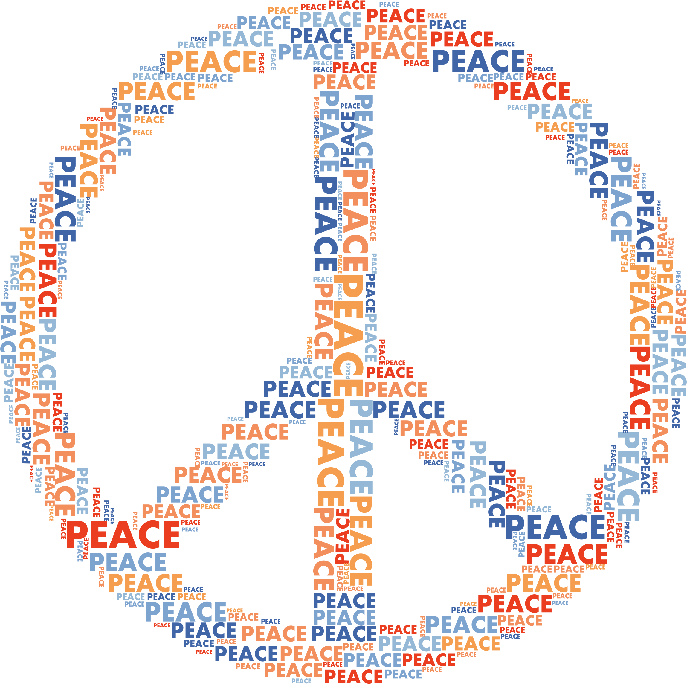 Download Peace Sign Word Cloud No Background - Transparent Background ...