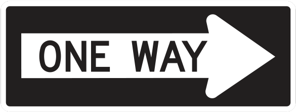 Download One Way Right - One Way Sign - Full Size PNG Image - PNGkit