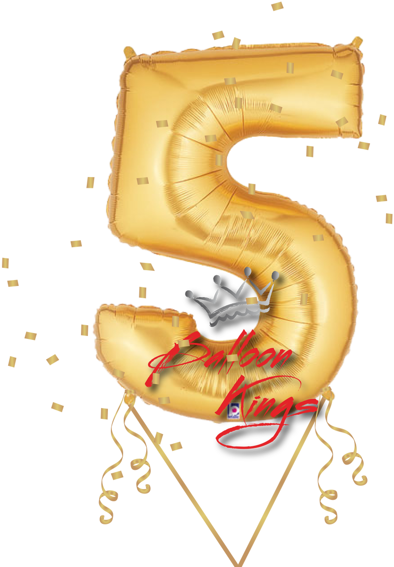 Download Gold Number - Big Number 5 - Full Size PNG Image - PNGkit