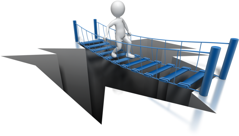Download Stick Figure Bridge Chasm 800 Clr - Pitfalls Png - Full Size ...
