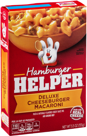 Download Cheeseburger Macaroni Hamburger Helper - Full Size PNG Image ...