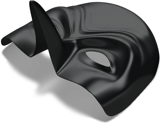 Download Halloween Half Mask - Face Mask - Full Size PNG Image - PNGkit