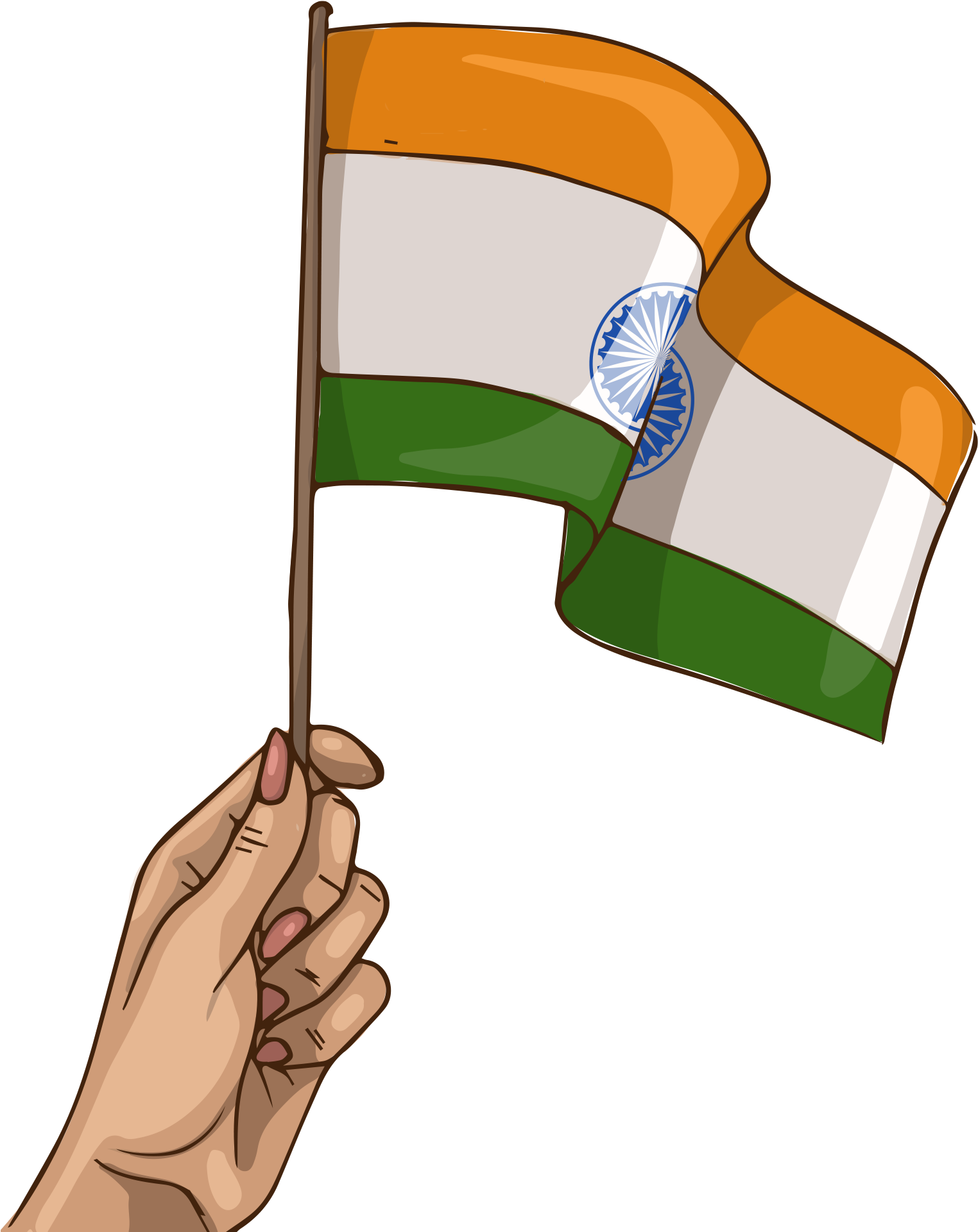 Download Download - Drawing For Republic Day Flags - Full Size PNG ...