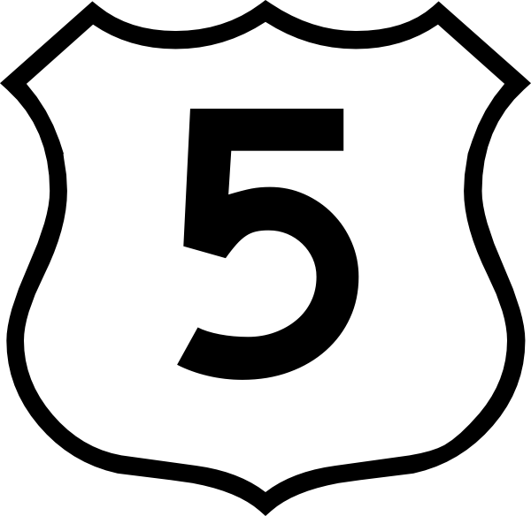 Download 5 - Us Highway Sign - Full Size PNG Image - PNGkit