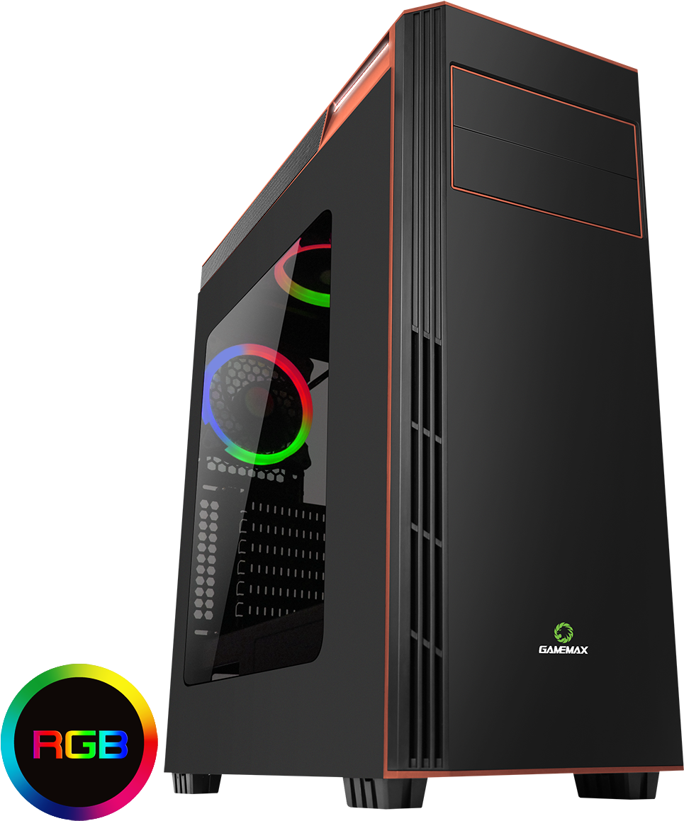 Download Gamemax Gamboge Rgb Midi Gaming Case - Gaming Case Png - Full ...