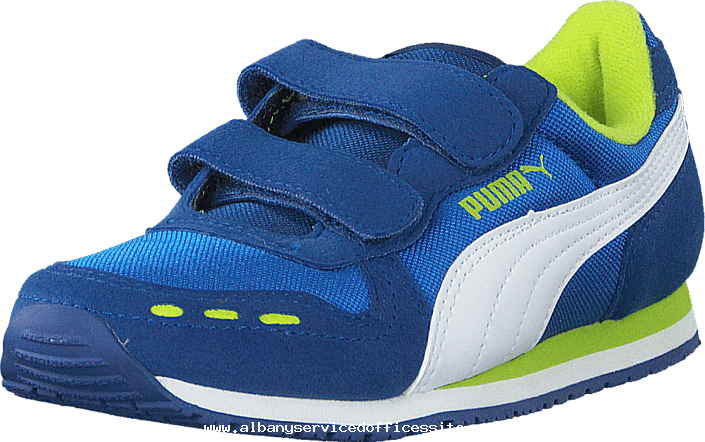 Download Puma Cabana Racer Mesh V Kids Puma Royal White 50197 ...