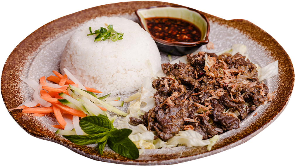 Download Vietnamese Lemongrass Beef With Rice - Steamed Rice - Full ...
