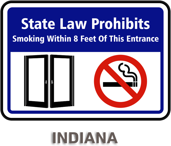 Download Transparent Indiana No Smoking Sign - No Smoking Within 8 Feet ...