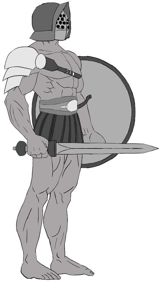 Download Gladiator - Cartoon - Full Size PNG Image - PNGkit