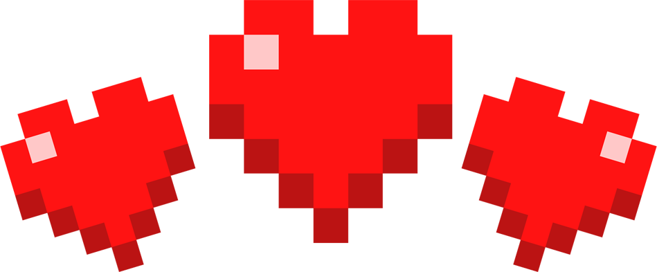 Download 949 X 393 3 - Minecraft Heart Transparent - Full Size PNG ...