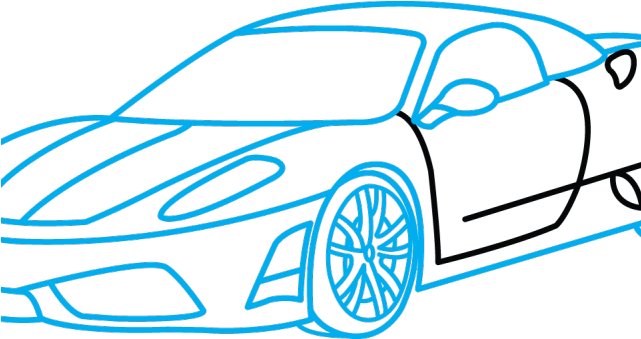 Download Drawn Ferrari Fast Car - Step By Step Ferrari Drawing - Full ...