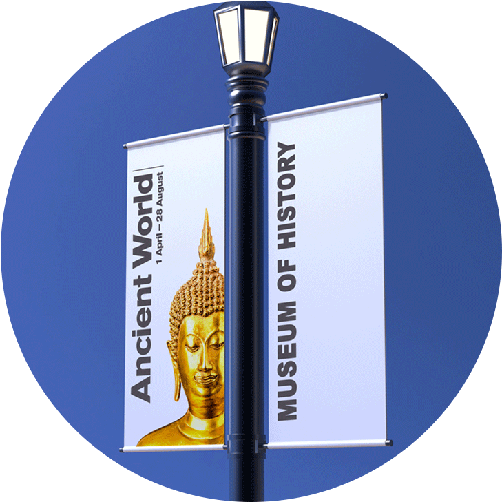 Download Outdoor Banners Are Displayed At Places Such Bus Stops - Plain ...