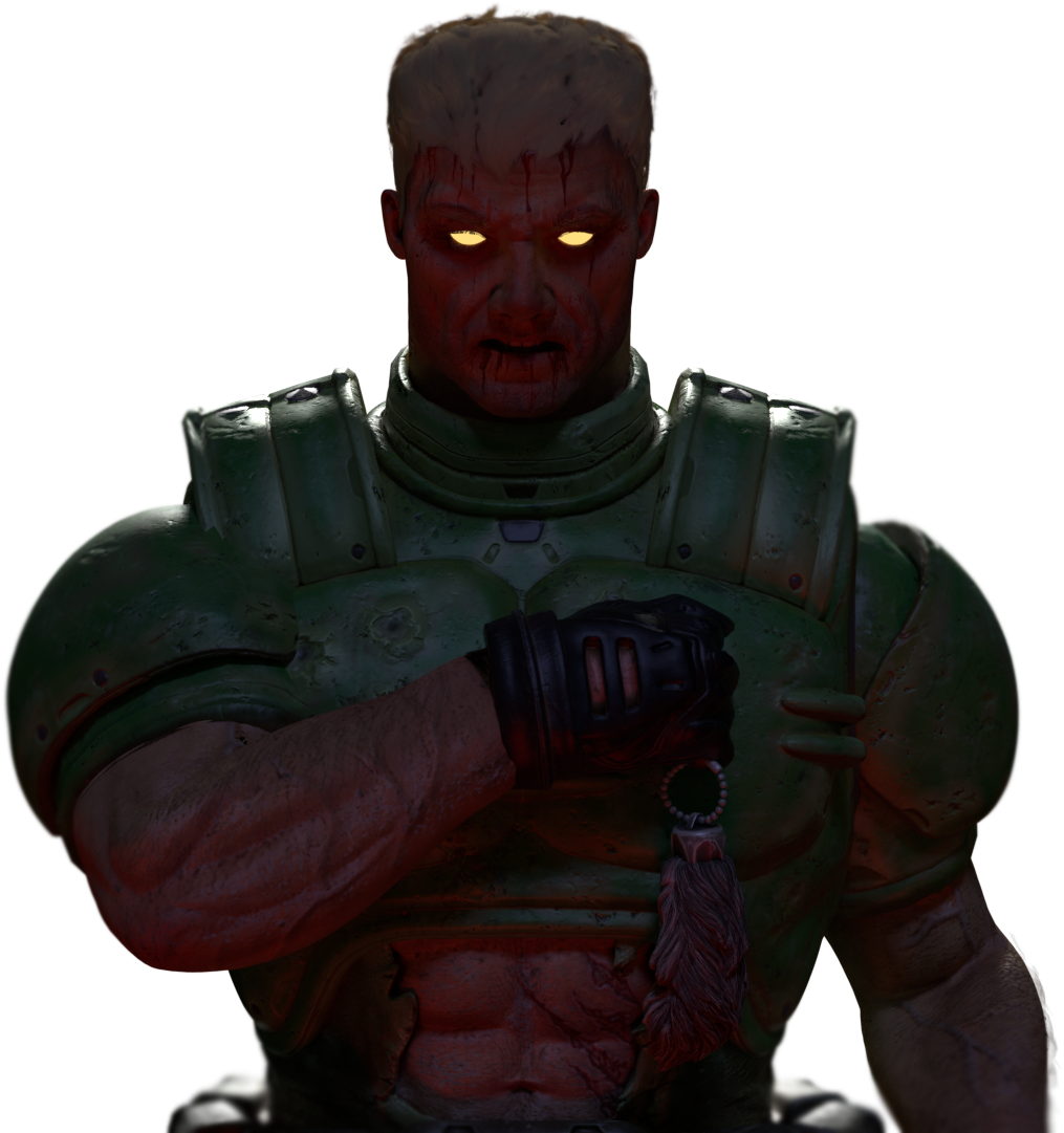 Download Quake Champions Doomguy Face - Full Size PNG Image - PNGkit