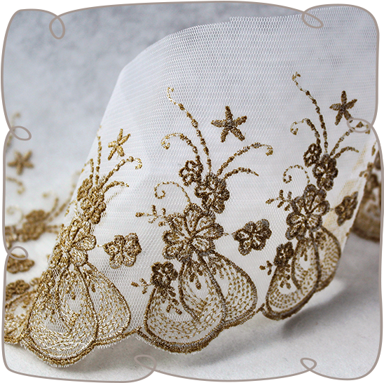Download Beautiful Swirl Lace - Embroidery - Full Size PNG Image - PNGkit