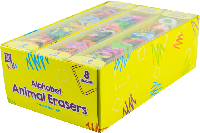 Download Alphabet Animal Erasers - Box - Full Size PNG Image - PNGkit