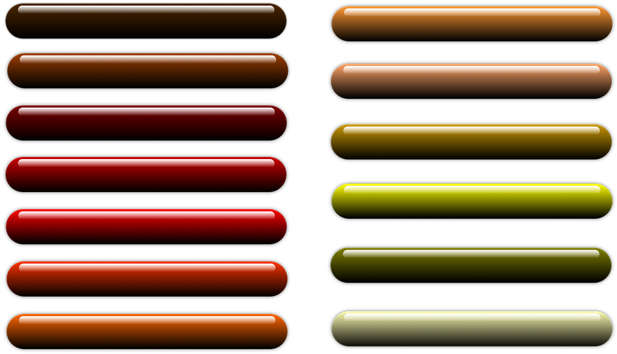 Download Button, Icon, Oblong, Shiny, Red, Brown, Orange, Yellow - ปุ่ม ...