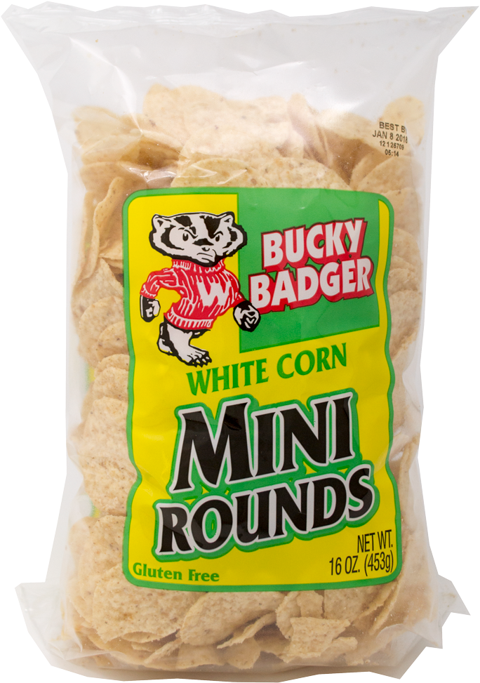 Download Bucky Badger Mini White Corn Tortilla Chips - Totopo - Full ...