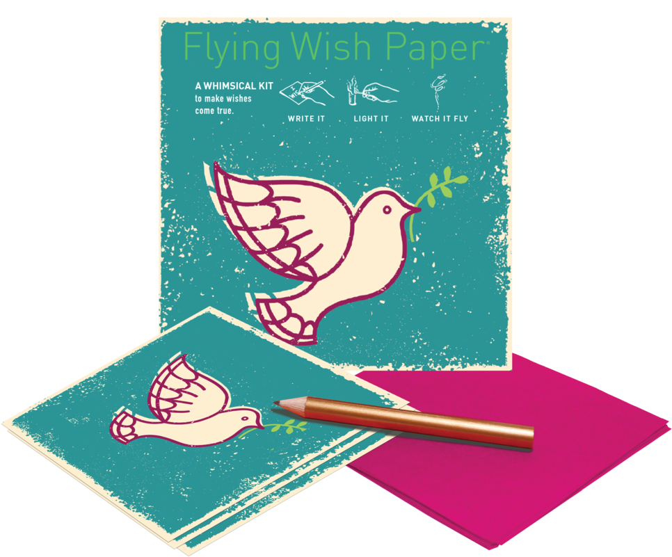 Download Flying Wish Paper - Greeting Card - Full Size PNG Image - PNGkit