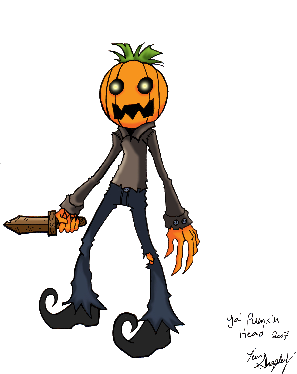 Download Steve The Pumpkin-head - Cartoon - Full Size PNG Image - PNGkit