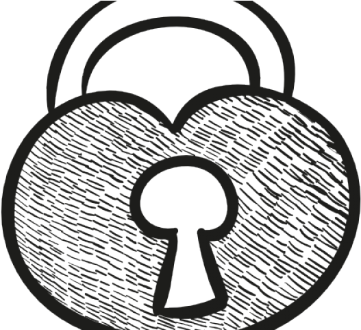 Download Drawn Lock Gothic - Heart - Full Size PNG Image - PNGkit