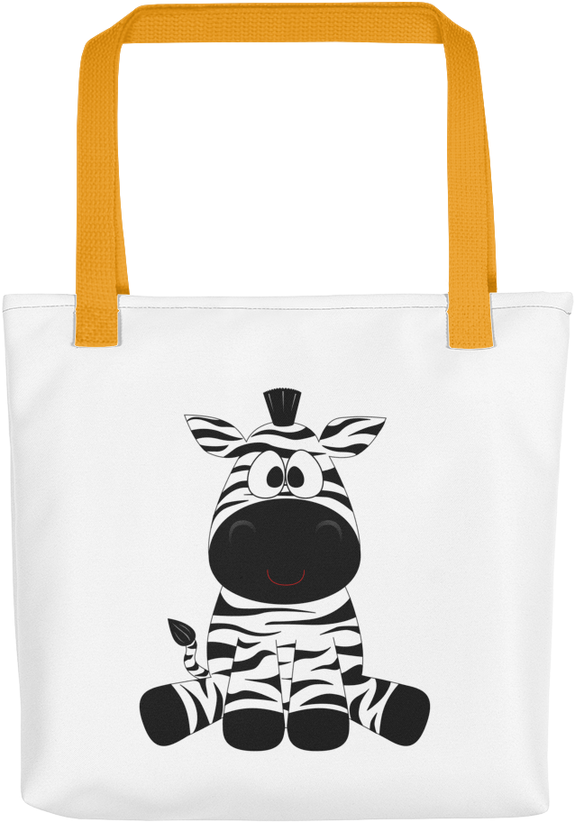 Download Fashion Tote Bag With A Zipper - Zebra Sticker - Full Size PNG ...