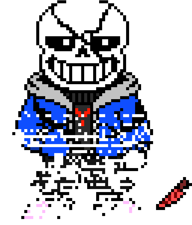 Download Undead Sans Death - Sans Hard Mode Sprite - Full Size PNG ...